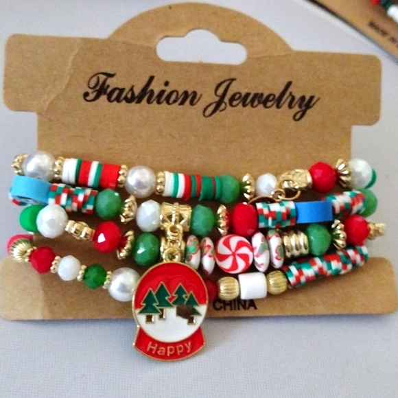 Jewelry | Christmas Theme Bracelets 4 Count | Poshmark